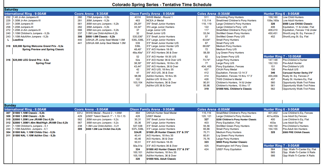 Save the Date! The Horse Shows are Coming! - Budget Equestrian